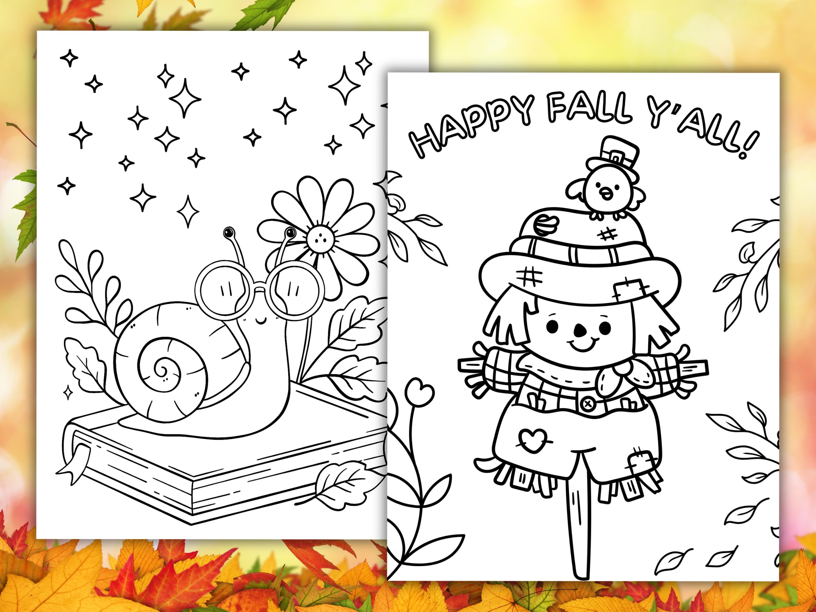 Fun Thanksgiving Coloring Pages Bundle | 14 Pages for Kids & Adults ...