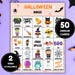50 Halloween Bingo Cards With Call Sheet and Markers, Halloween Group ...