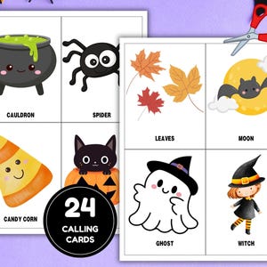 50 Halloween Bingo Cards With Call Sheet and Markers, Halloween Group ...
