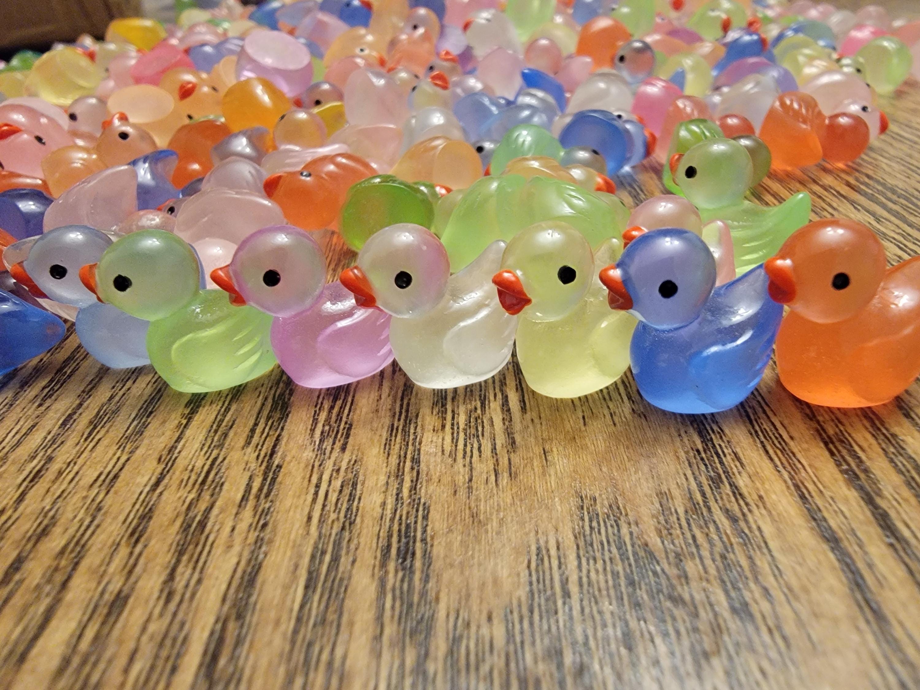 Miniature Ducks Glow in the Dark! Multicolor Resin Duck Minis - Choose ...