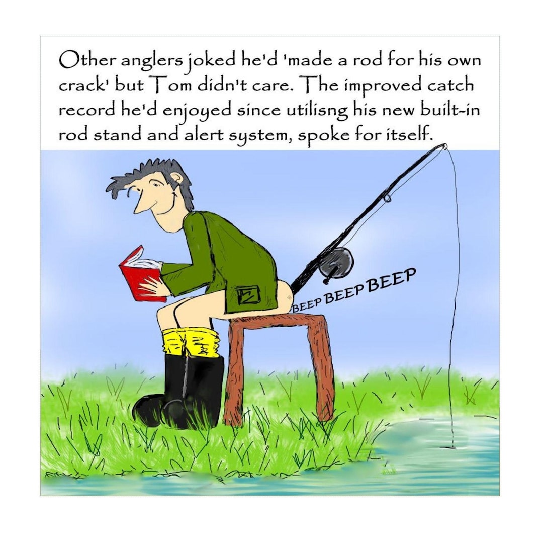 He Made a Rod for His Own Crack Funny Fishing Card - Customisable ...