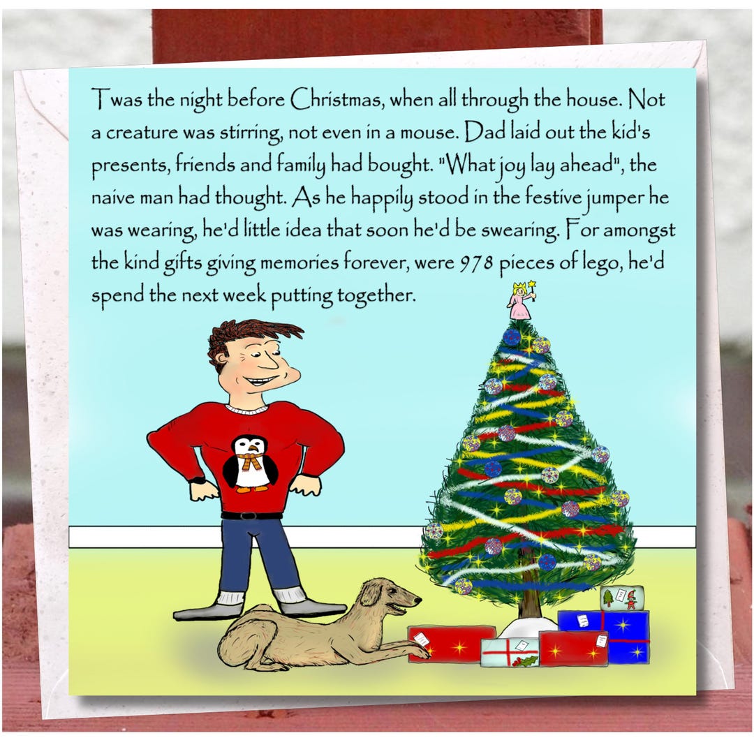 Funny Twas the Night Before Christmas Card Funny Christmas Card Funny ...