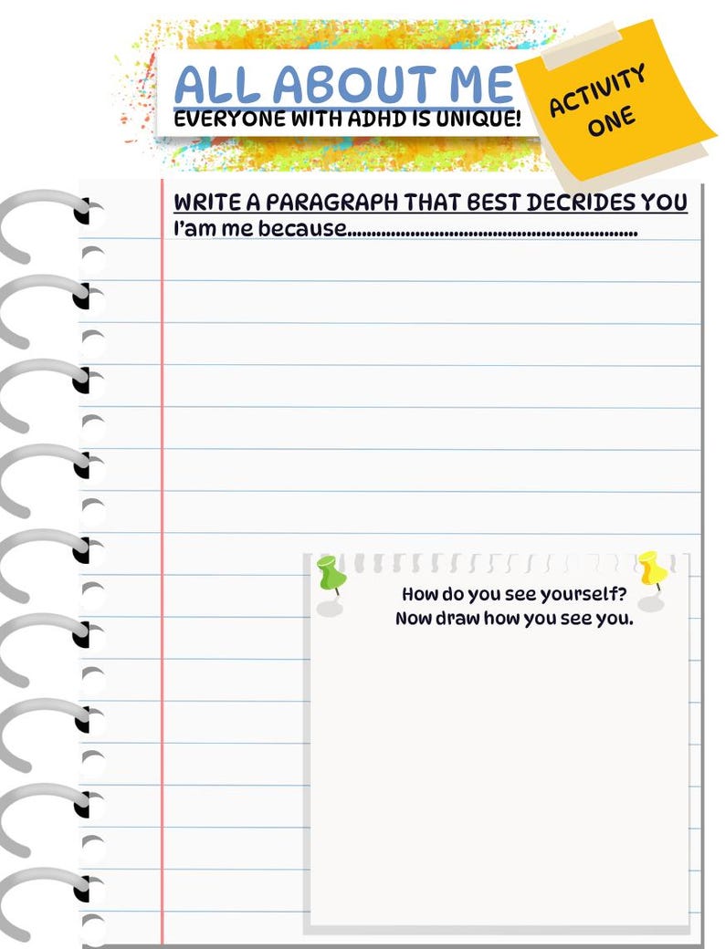 ADHD 14 Page Printable Workbook Helping Parents and Children. - Etsy