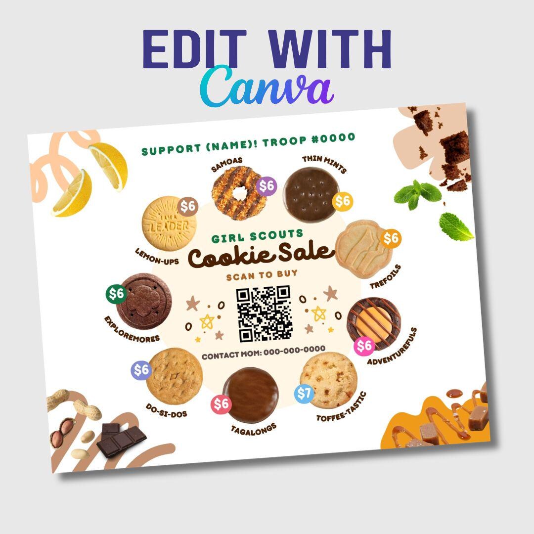Cookie Flyer Template, Customizable Canva Design (8.5" X 11") - Etsy