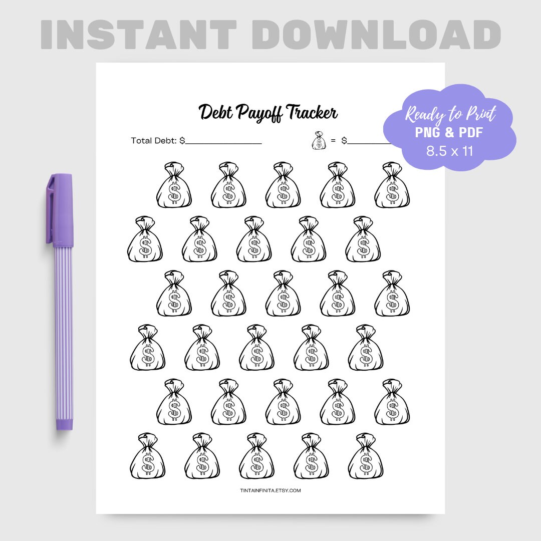 Moneybag Debt Coloring Sheet Fun Financial Printable PDF Digital ...