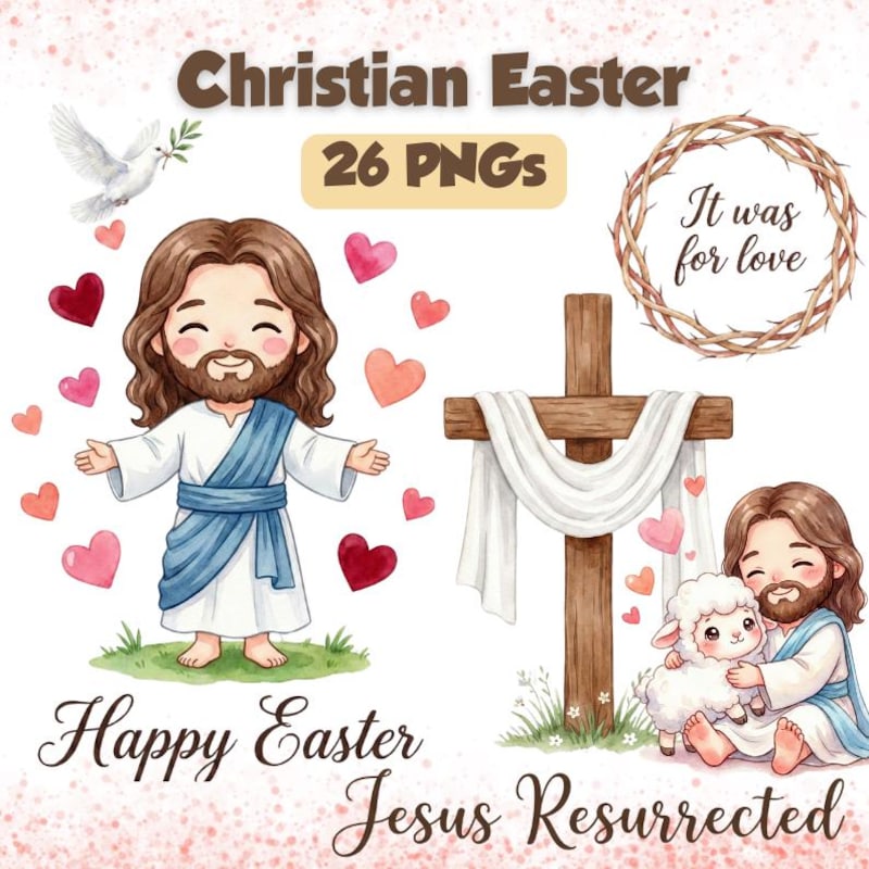Watercolor Jesus the Lamb - Etsy