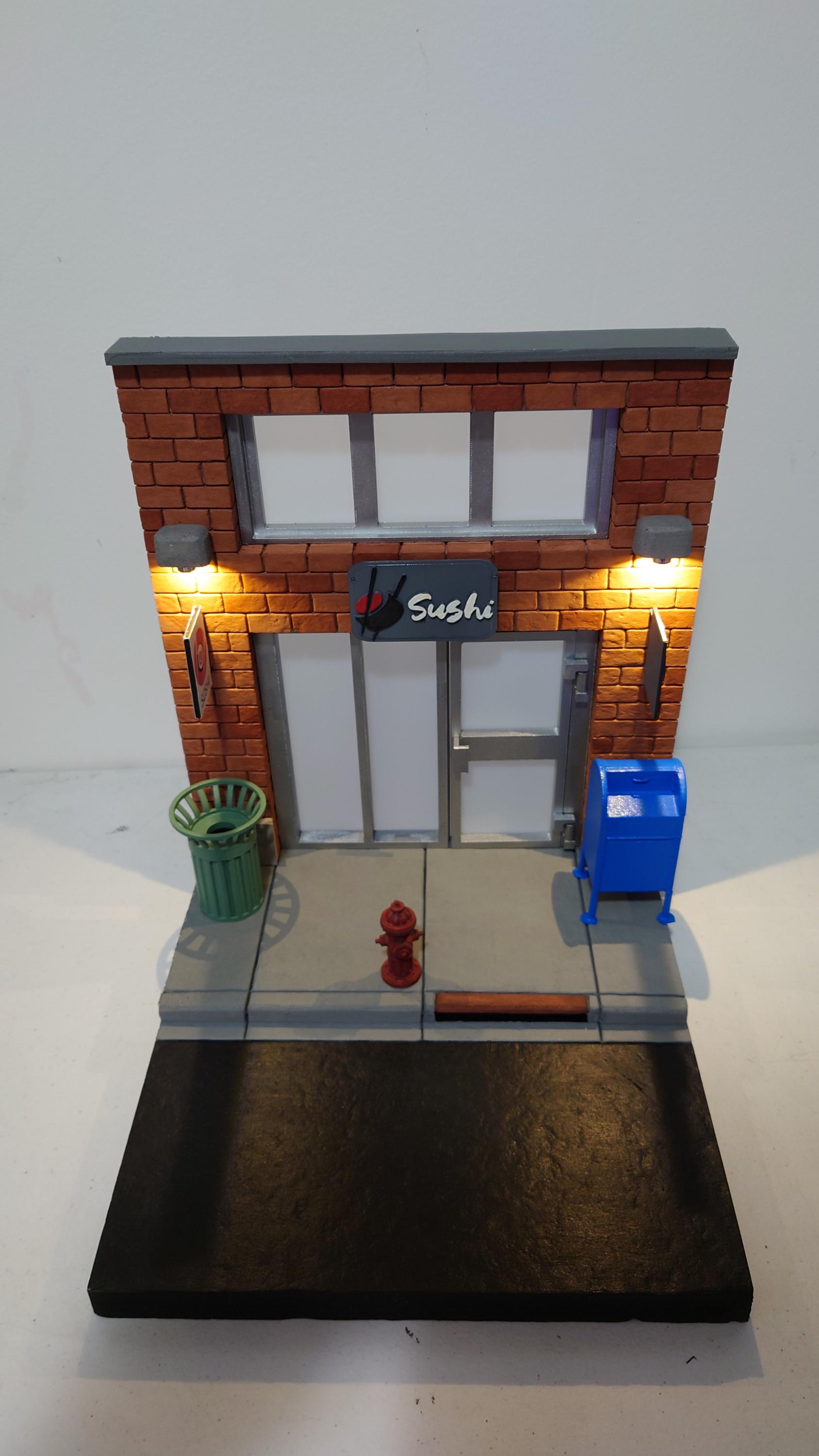 1/12 Scale Diorama Restaurant Building for Any of Your Action Figure ...