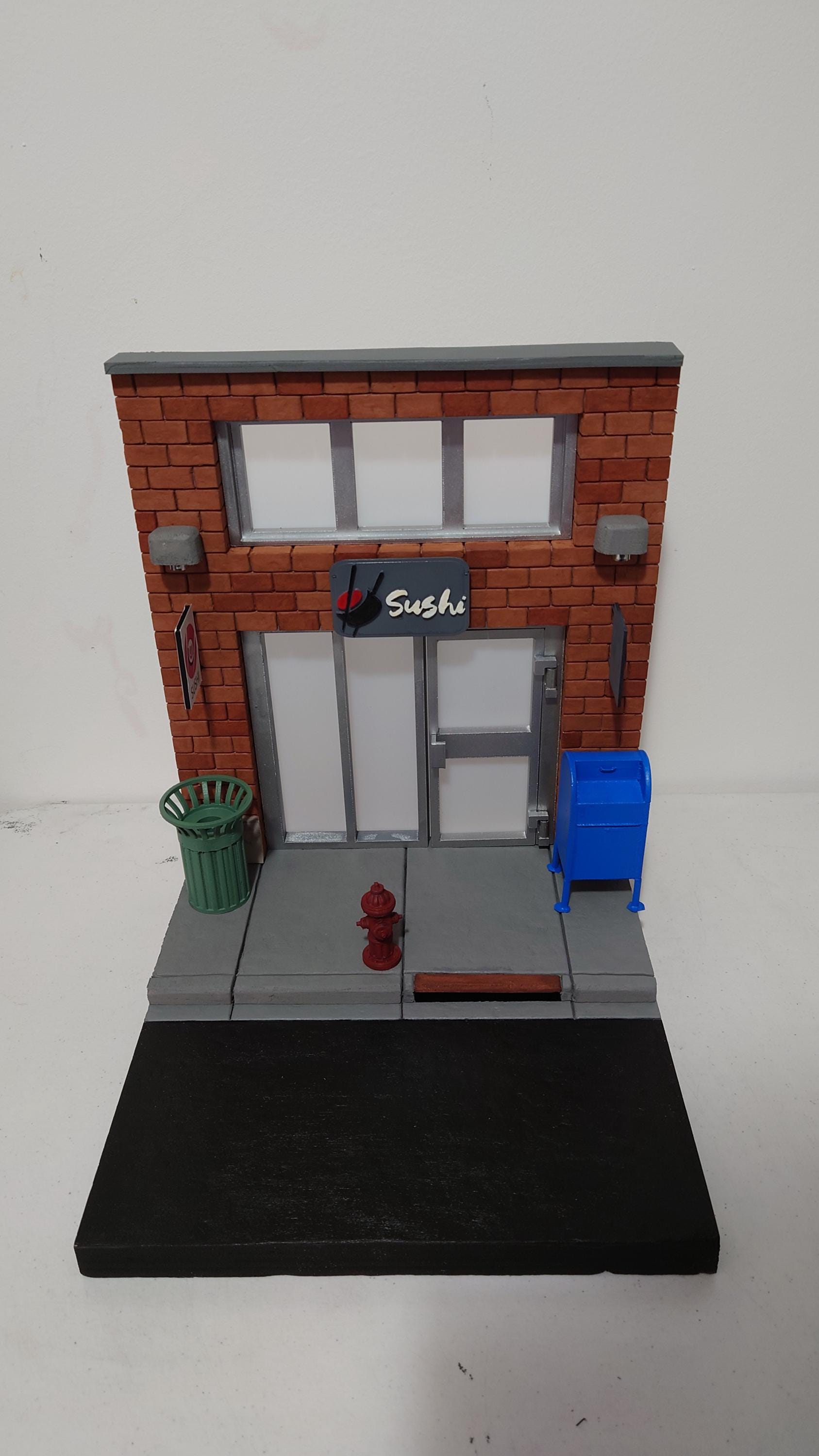 1/12 Scale Diorama Restaurant Building for Any of Your Action Figure ...