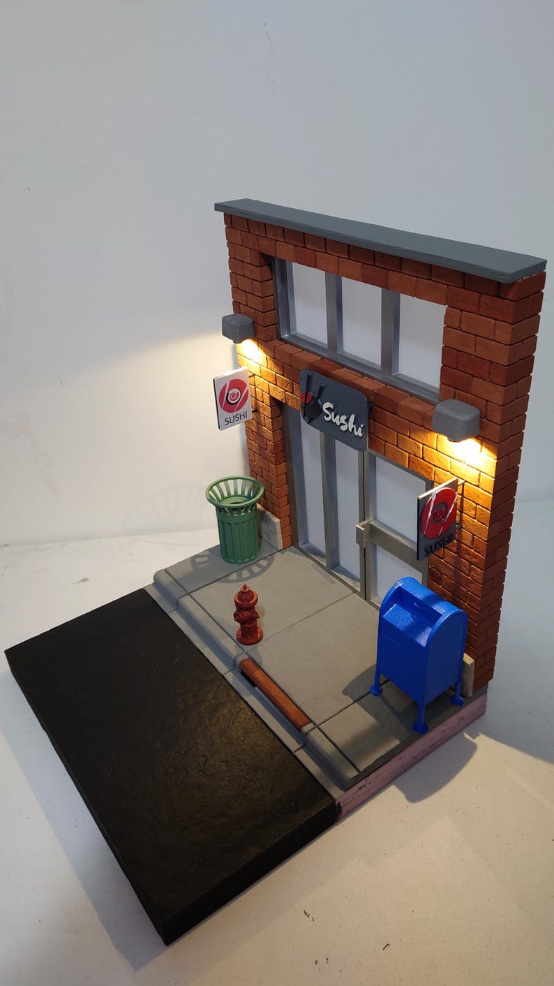 1/12 Scale Diorama Restaurant Building for Any of Your Action Figure ...