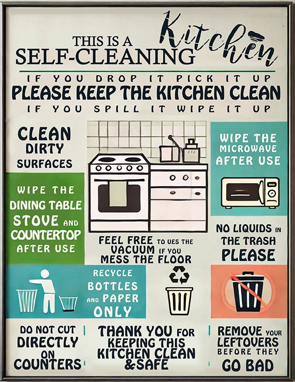 Keep Kitchen Clean Sign - Etsy