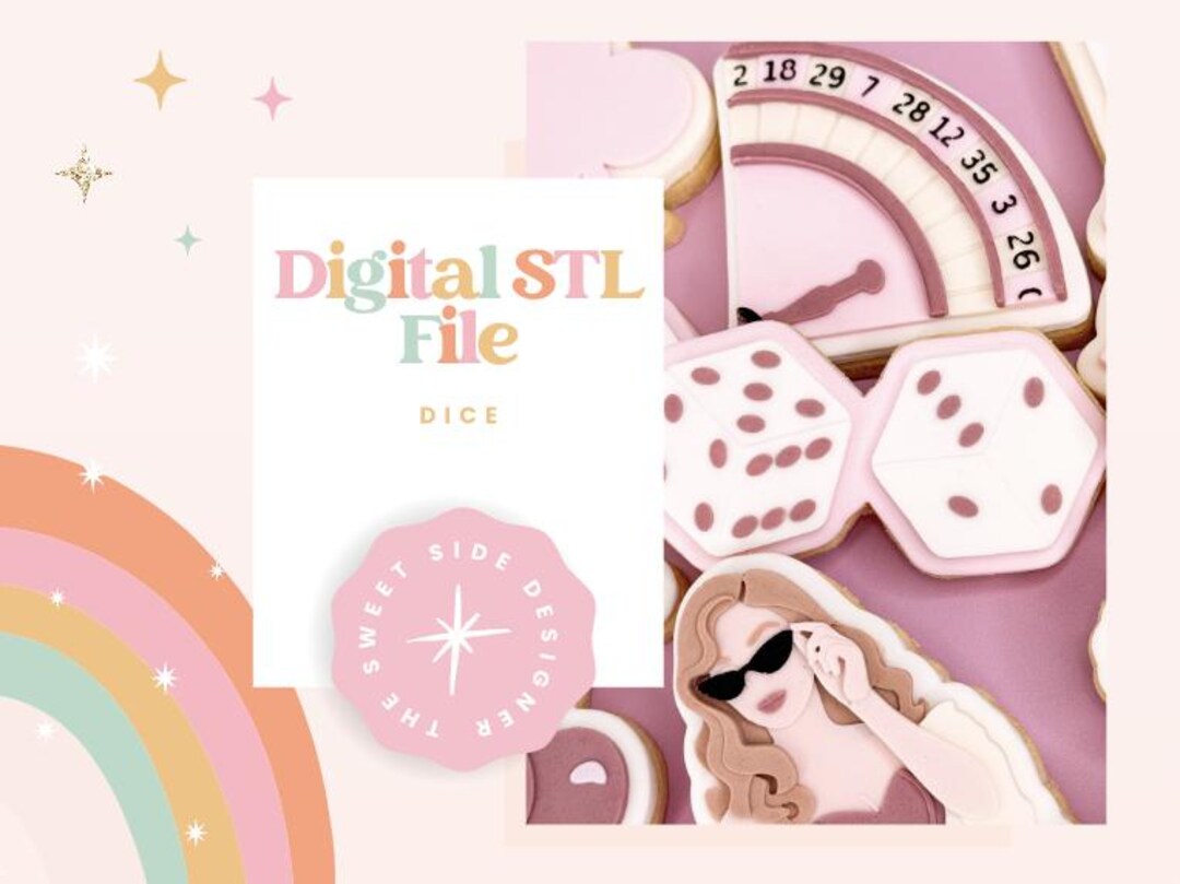 Dice Cookie Cutter & Stamp STL File - Etsy