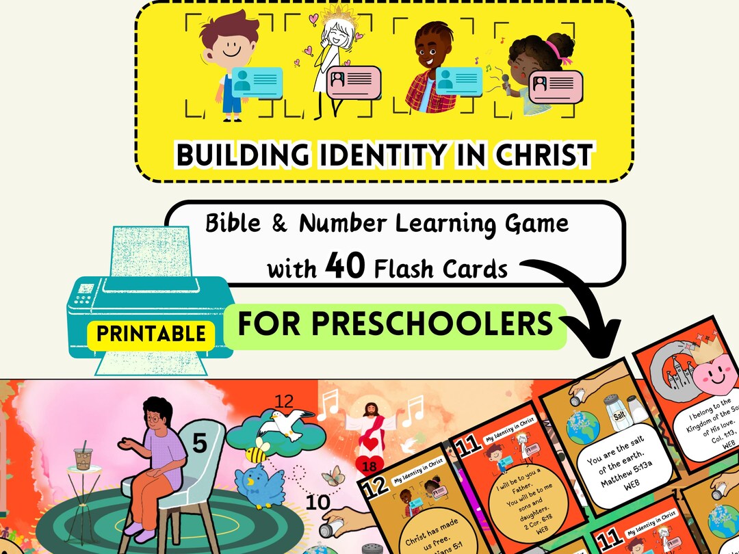 Bible Game Preschoolers/printable Bible & Number Learning Digital ...