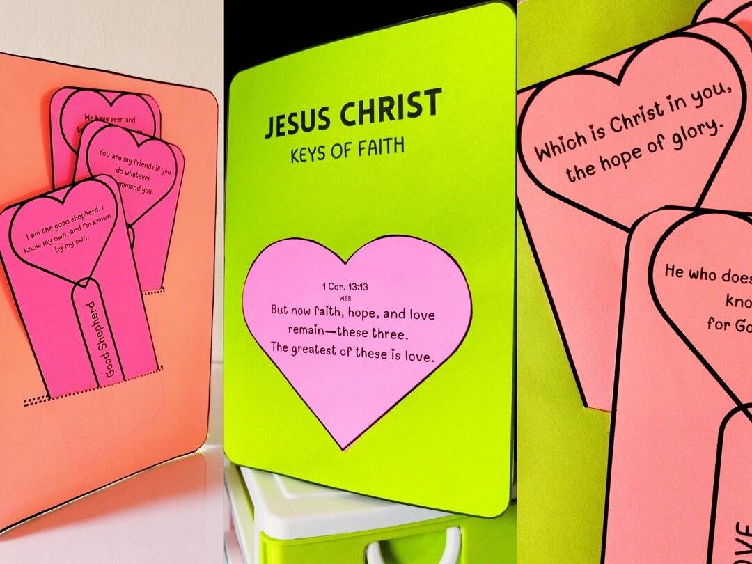 Jesus Christ Faith Hope Love 1 Corinthians 13 13 Sunday School Bible ...