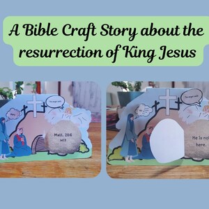 Easter Printable Kids, Jesus is Risen Craft, Matthew 28 6, Homeschool ...
