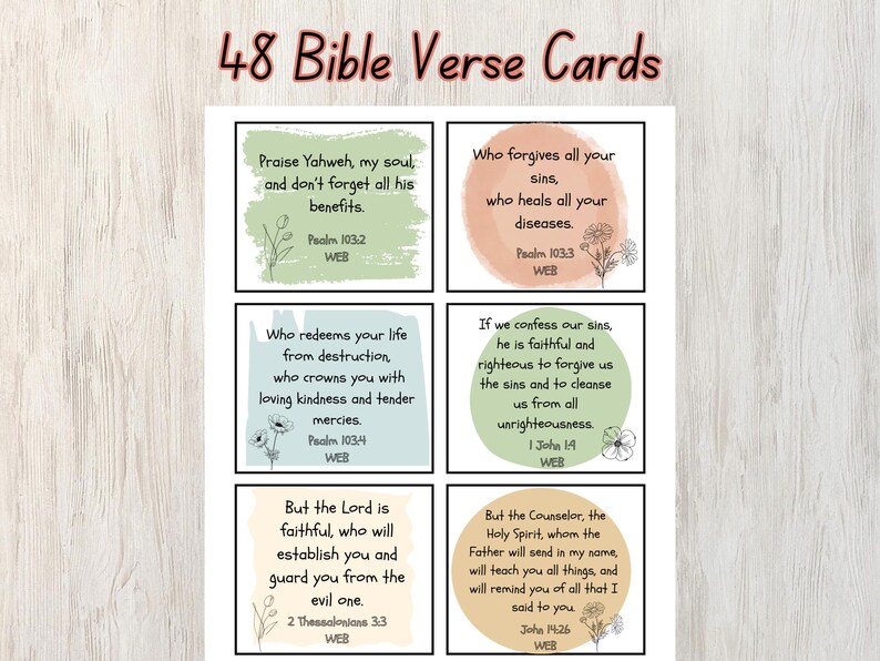 Bible Verse Bundle, Printable Scriptures, Kids Bible Quiz, Boho Bible ...