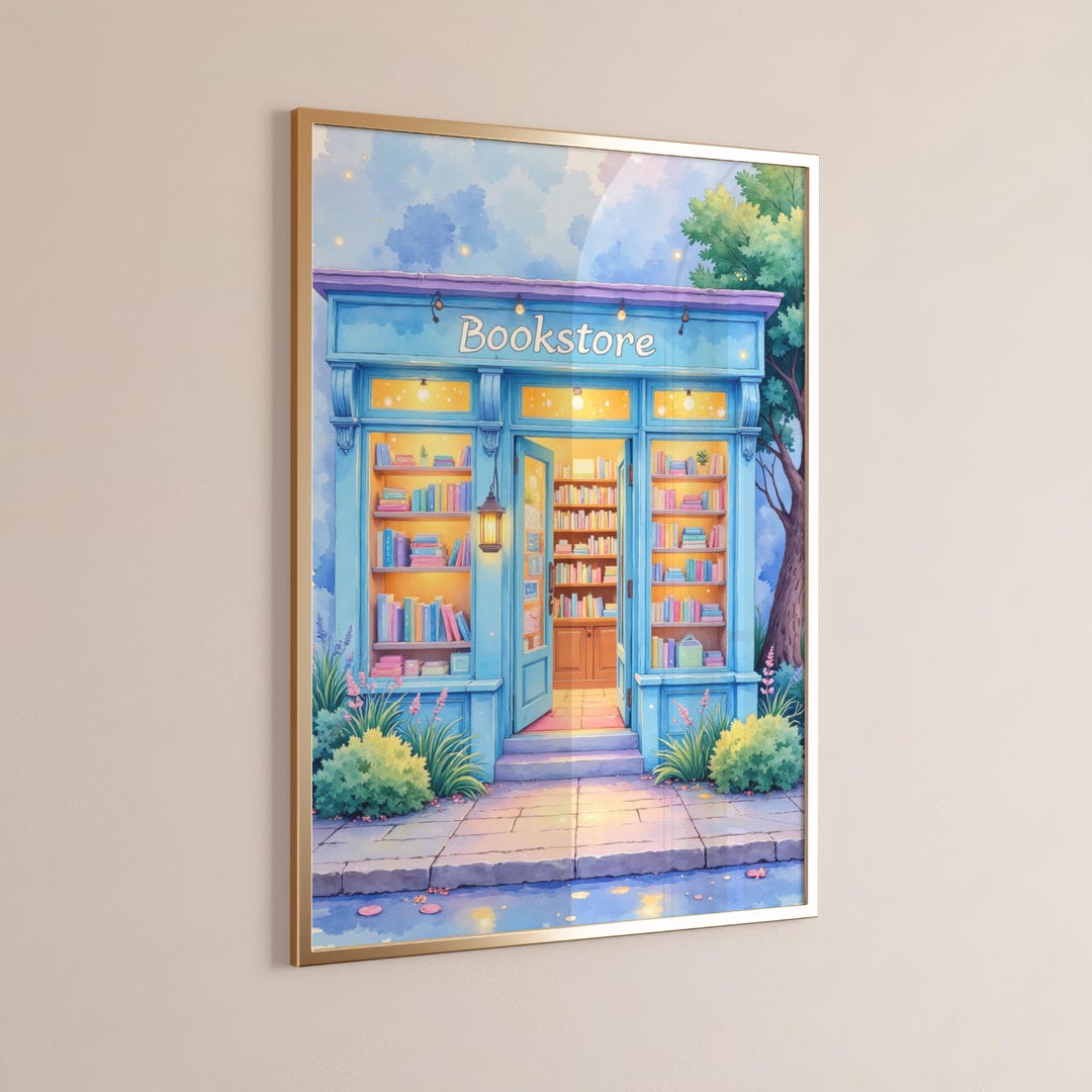 Bookshop Poster Kids Books Print Reading Nook Decor Book Nook Decor ...