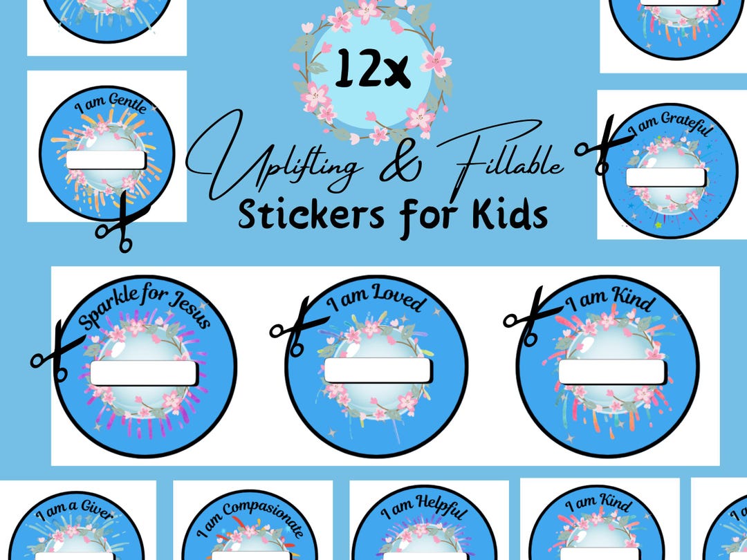 Christianity Sticker/kids Activate/build Self Esteem/build Self-esteem ...