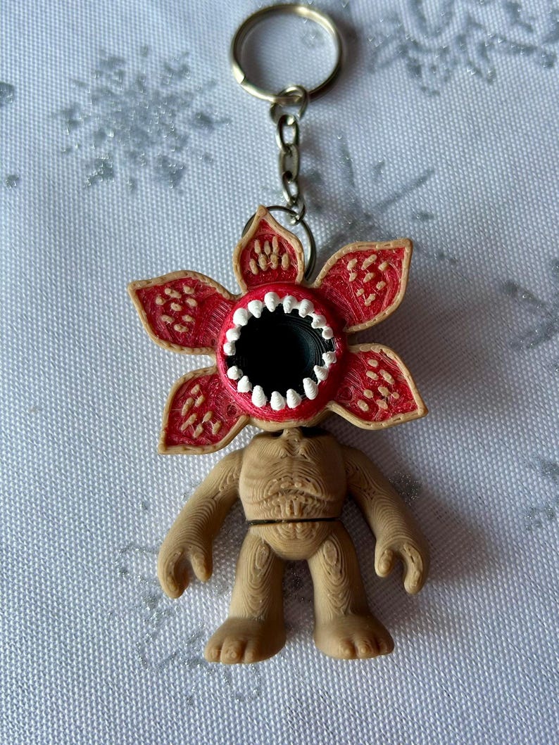 Stranger Things Demogorgon Keychain - Otherworldly Creature Figure ...