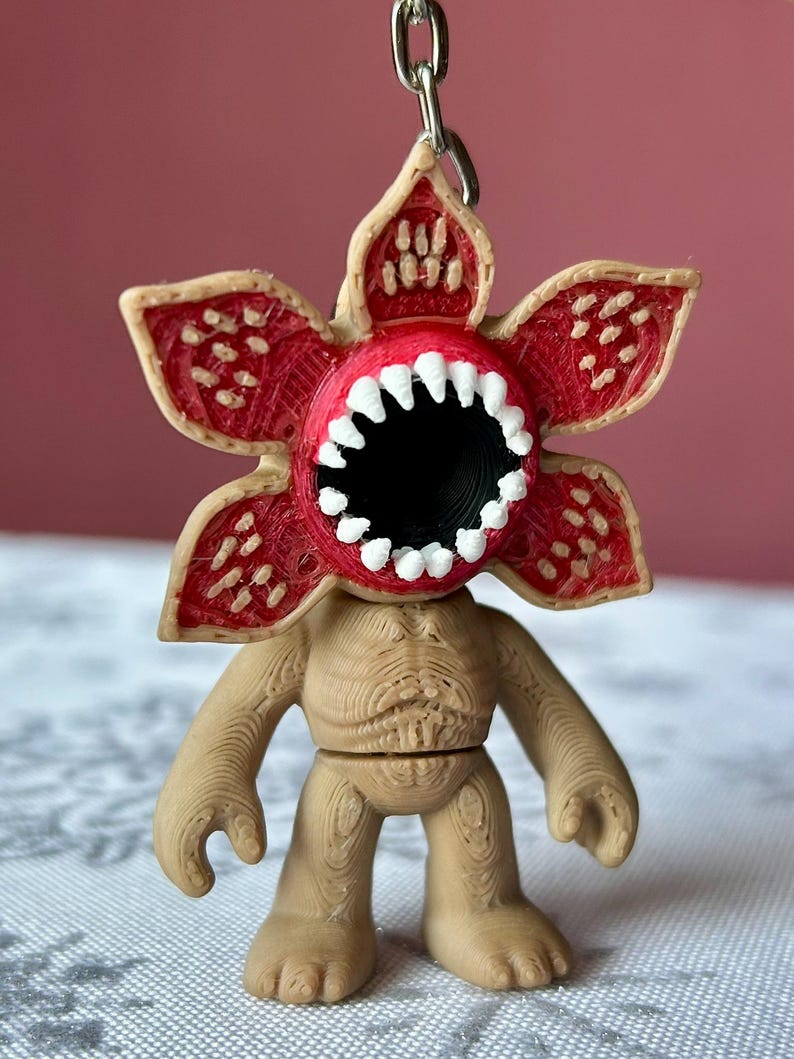 Stranger Things Demogorgon Keychain - Otherworldly Creature Figure ...