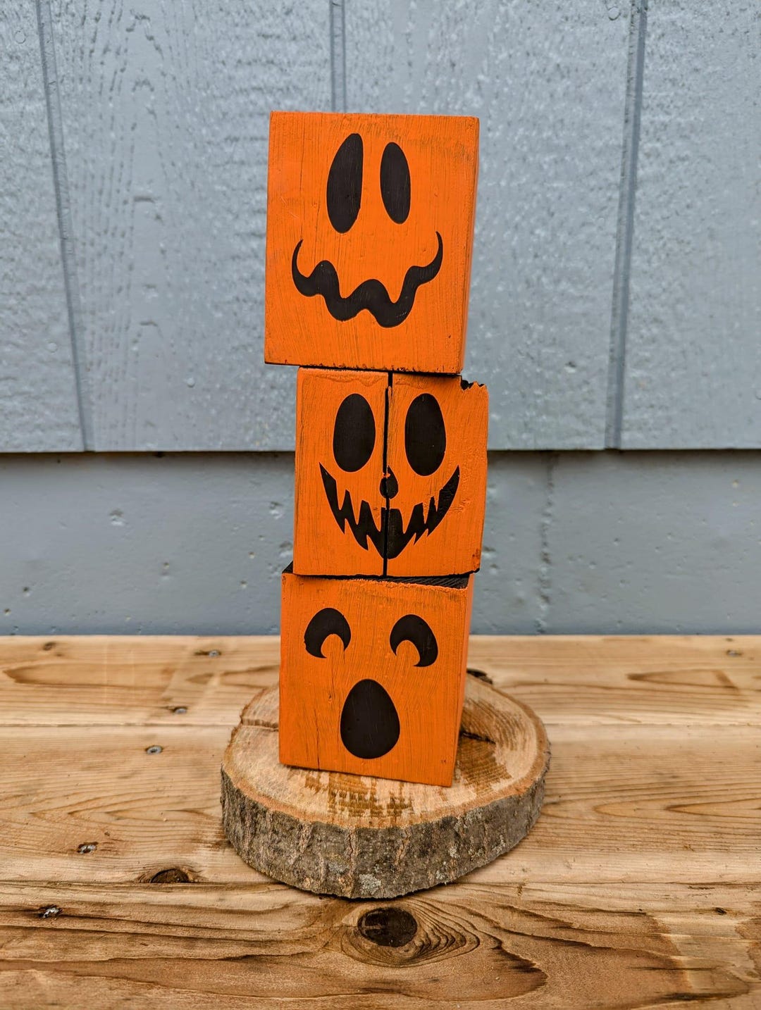 Rustic Pumpkin Blocks - Etsy