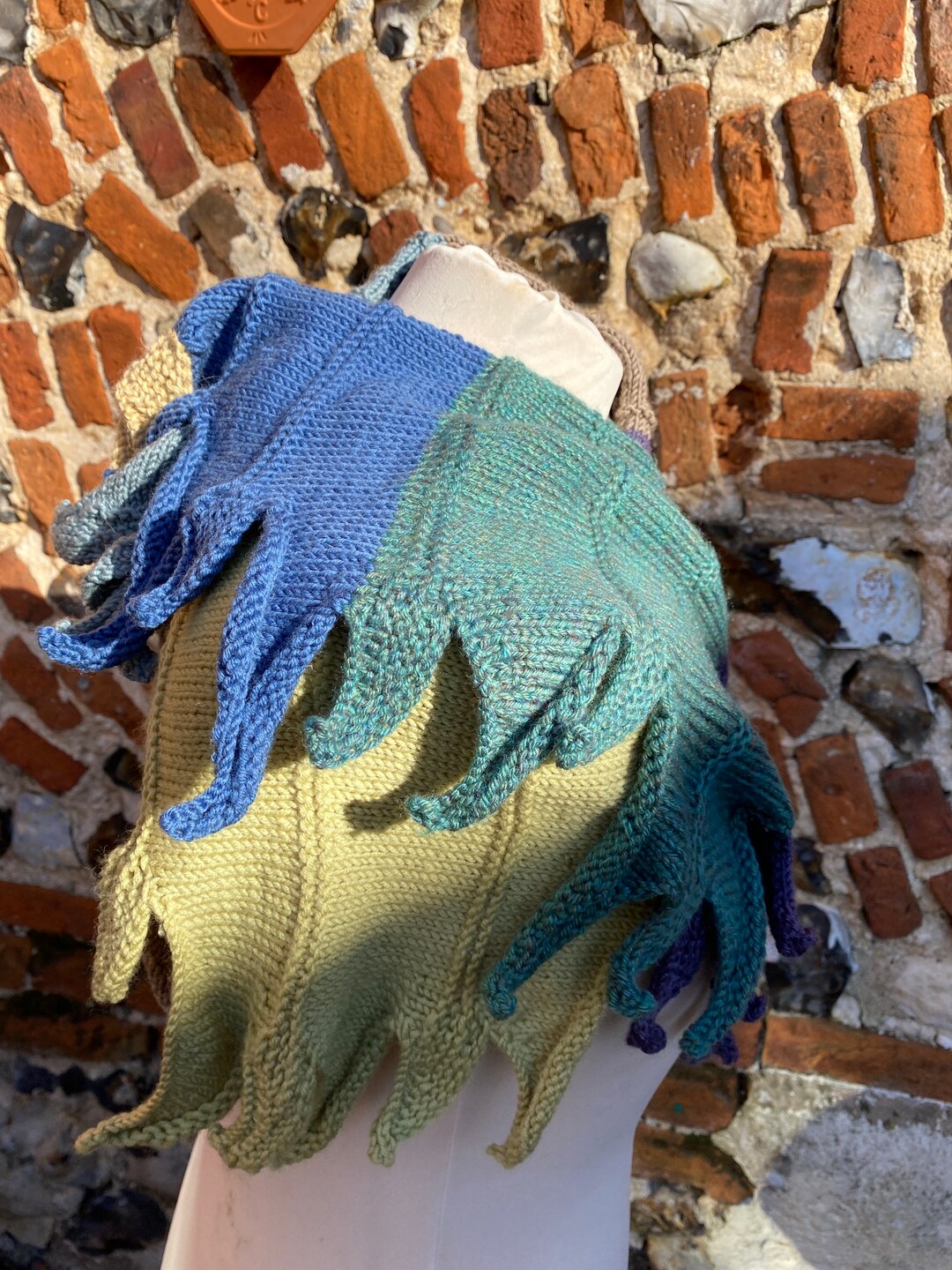 Hand Knitted Dragon Tail Scarf - Etsy