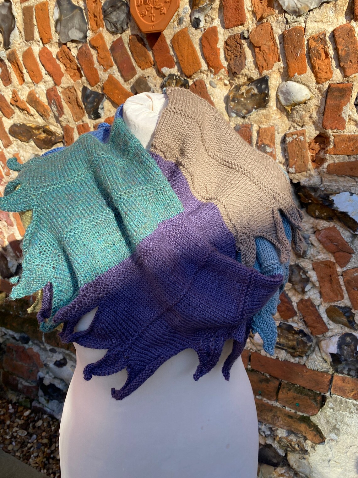 Hand Knitted Dragon Tail Scarf - Etsy