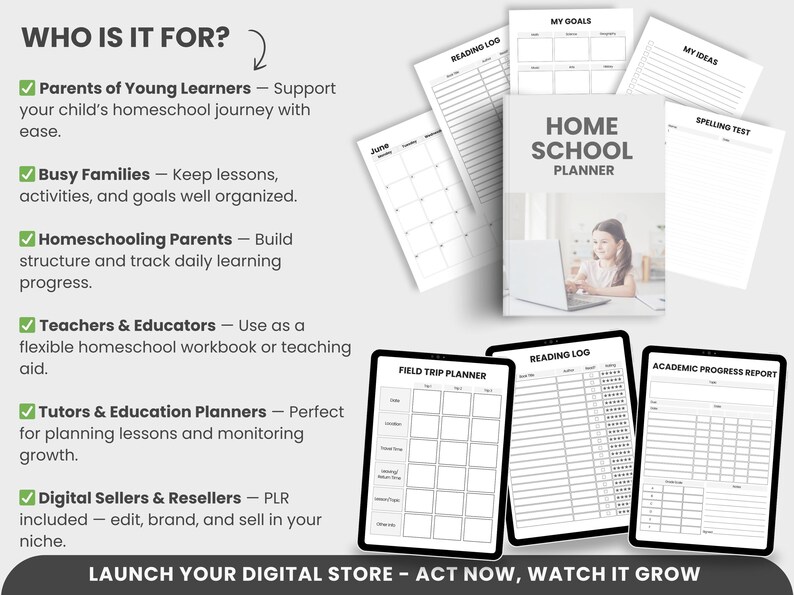Homeschool Planner Printable, Homeschool Planner, Printable Educational ...