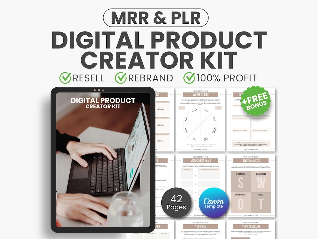 Digital Product Creator Kit, Digital Product Canva Templates, Digital ...