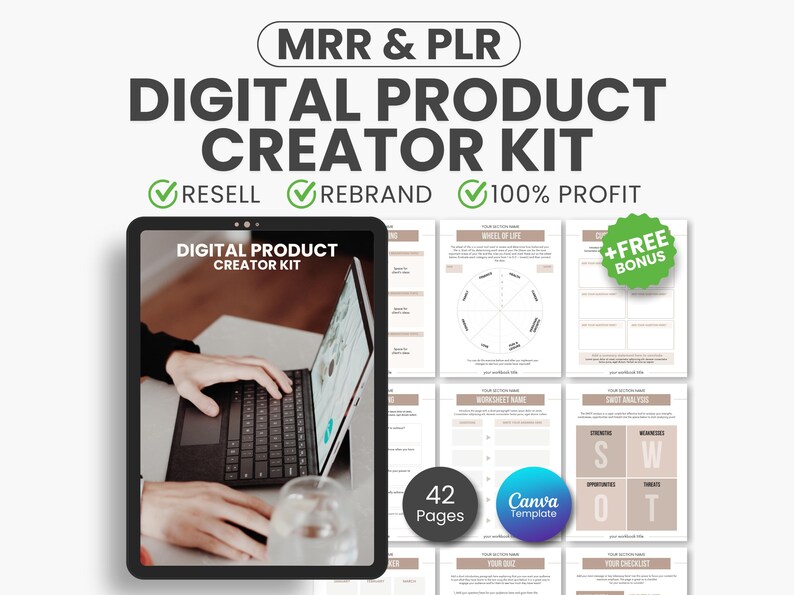 Digital Product Creator Kit, Digital Product Canva Templates, Digital ...