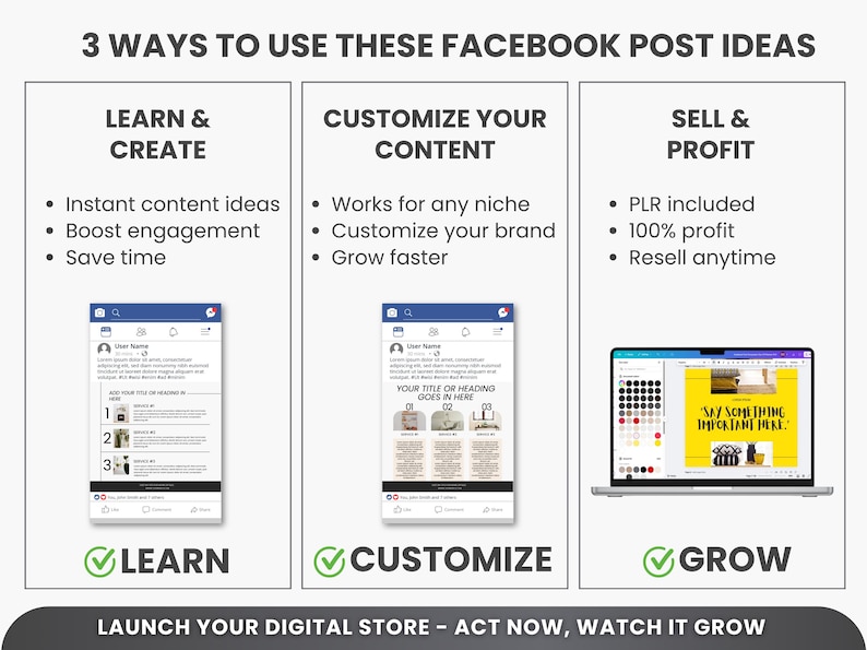 Facebook Post Templates, Facebook Design Template, Social Media Post ...