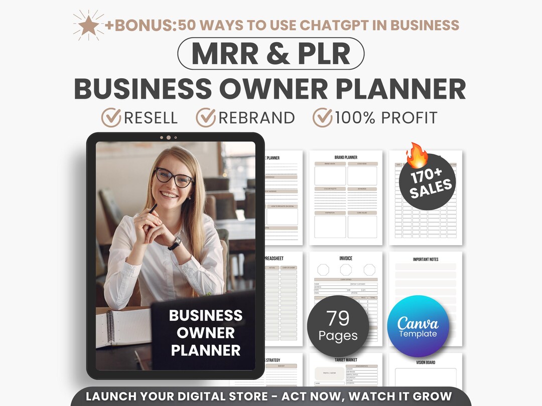 Business Owner Planner, Business Planning Guide With Chatgpt, Business ...