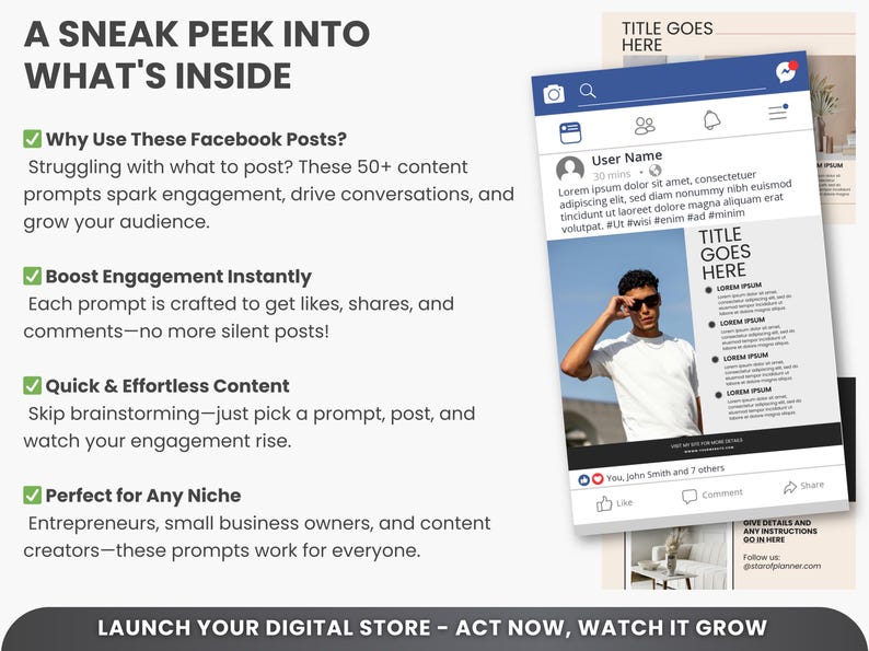 Facebook Post Templates, Facebook Design Template, Social Media Post ...