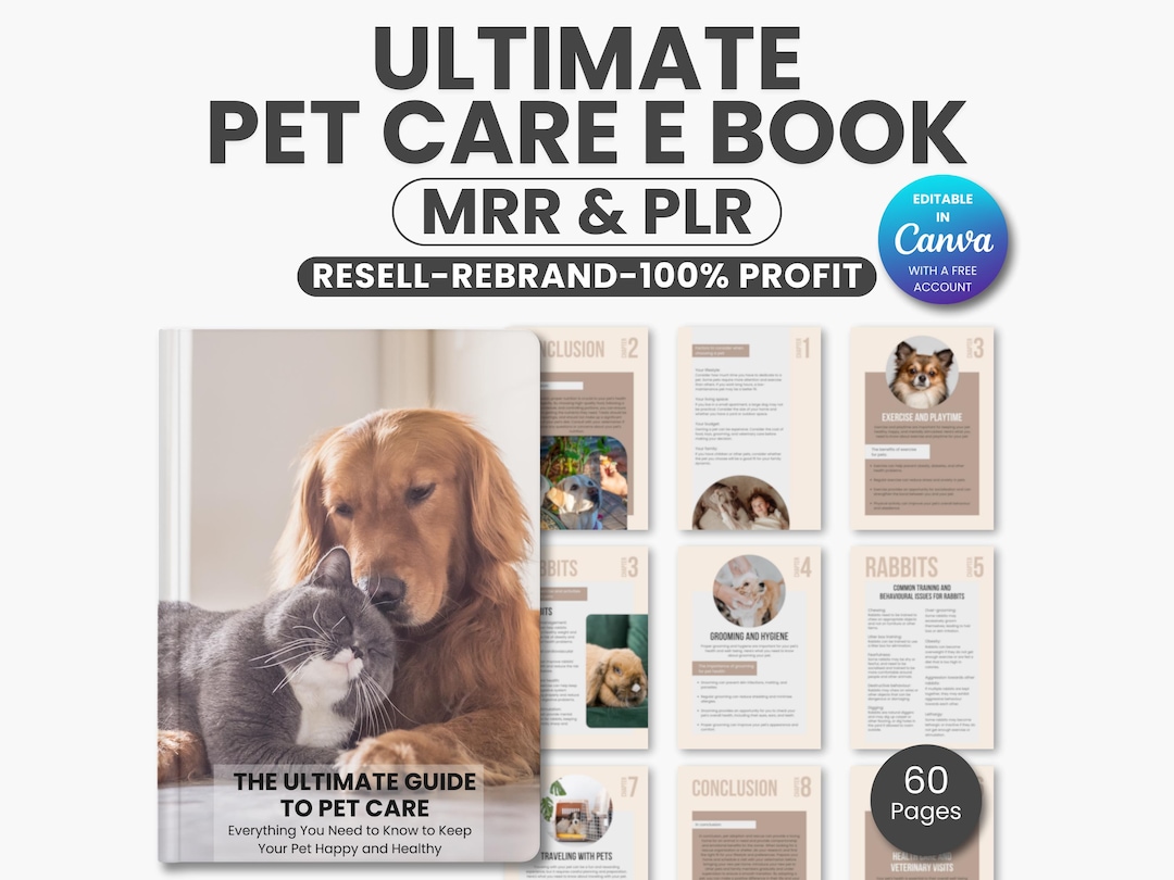 Ultimate Pet Care Guide, Pet Care Planner, Pet Care Template ...