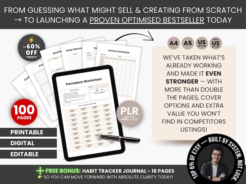 Printable Student Planner Bundle, Study Planner Bundle, Academic ...