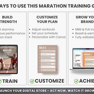 Marathon Training Plan and Journal, Running Tracker Log, 16 Week ...