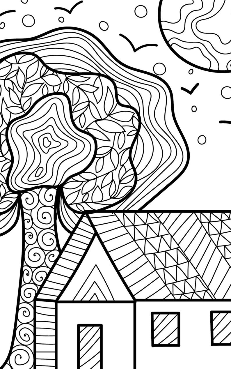 Anti-stress Coloring Pages - Etsy