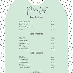 INSTANT DOWNLOAD | 4 X Editable Beauty Business Templates for Hair ...