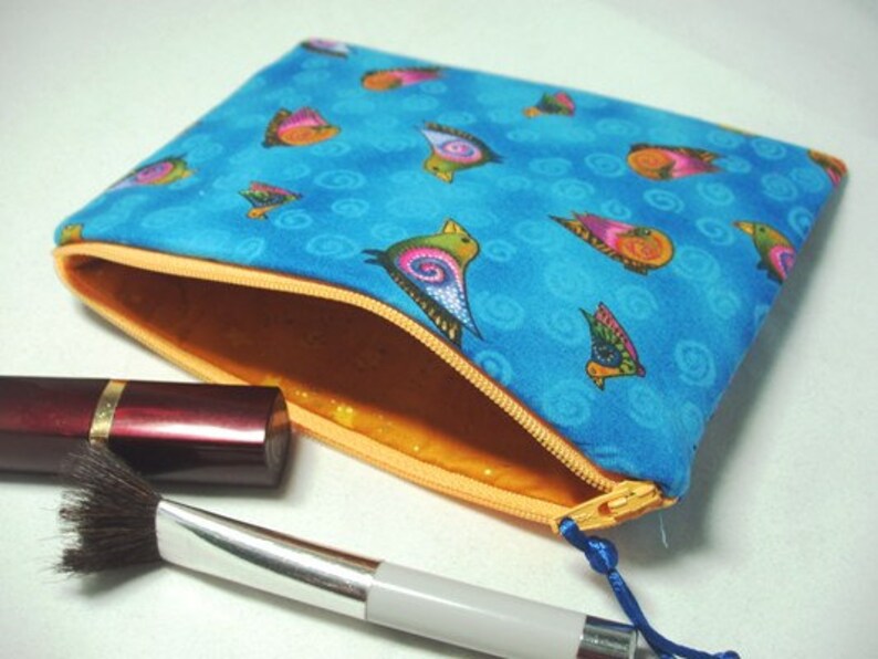 Large Padded Zipper Pouch in Laurel Burch - Embracing Horses ...