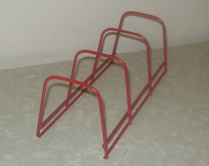 Vintage Red Metal Letter Rack - Etsy