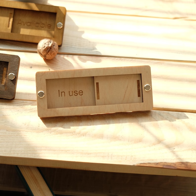 Wooden Office Door Sign, Work Status Sign, Home Office Decor, Please ...