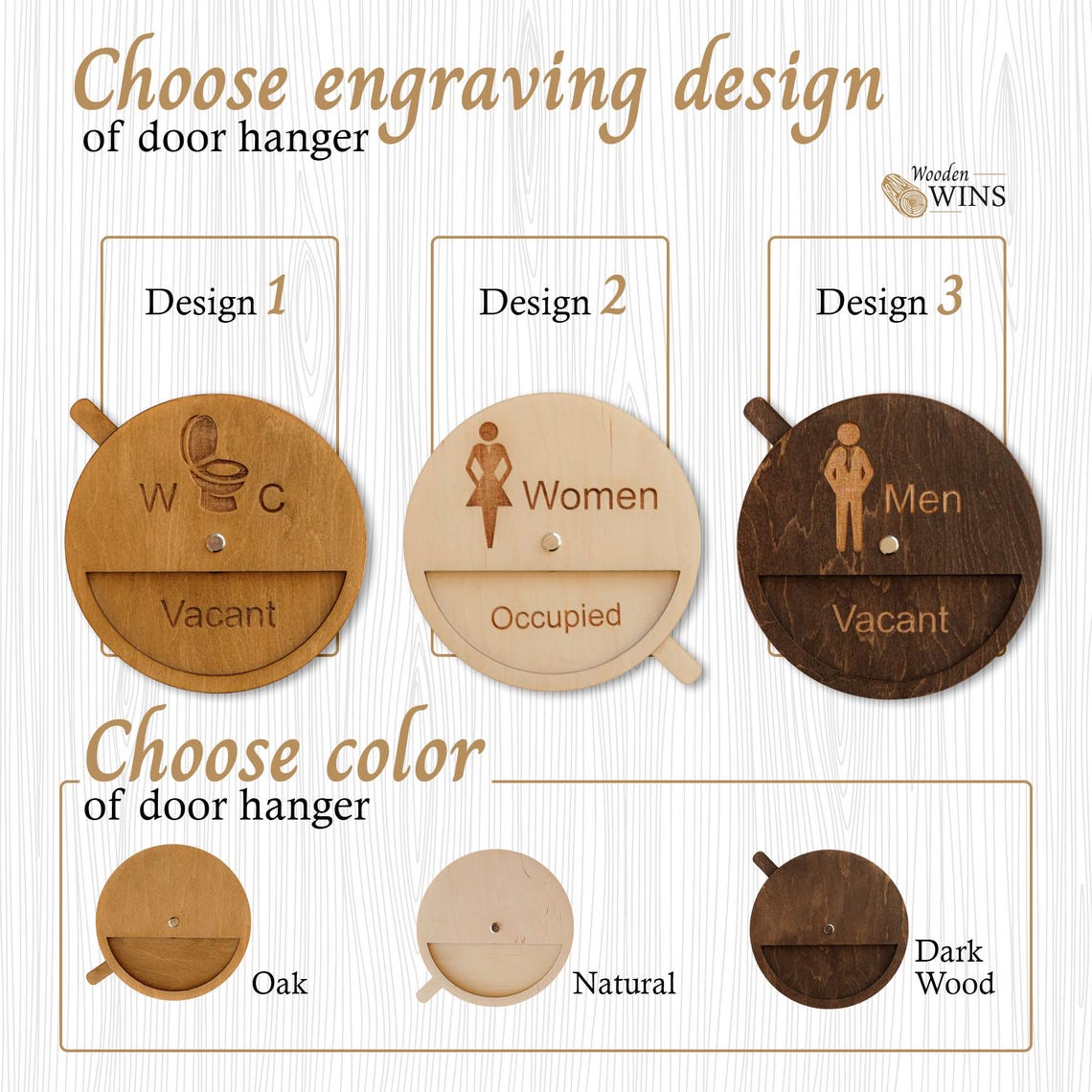 Above Toilet Sign, Toilet Plate, Water Closet Sign Vacant Occupied ...