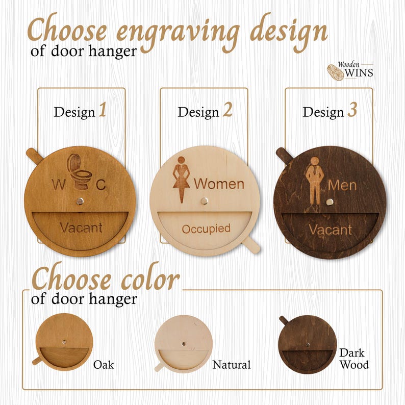 Above Toilet Sign, Toilet Plate, Water Closet Sign Vacant Occupied ...