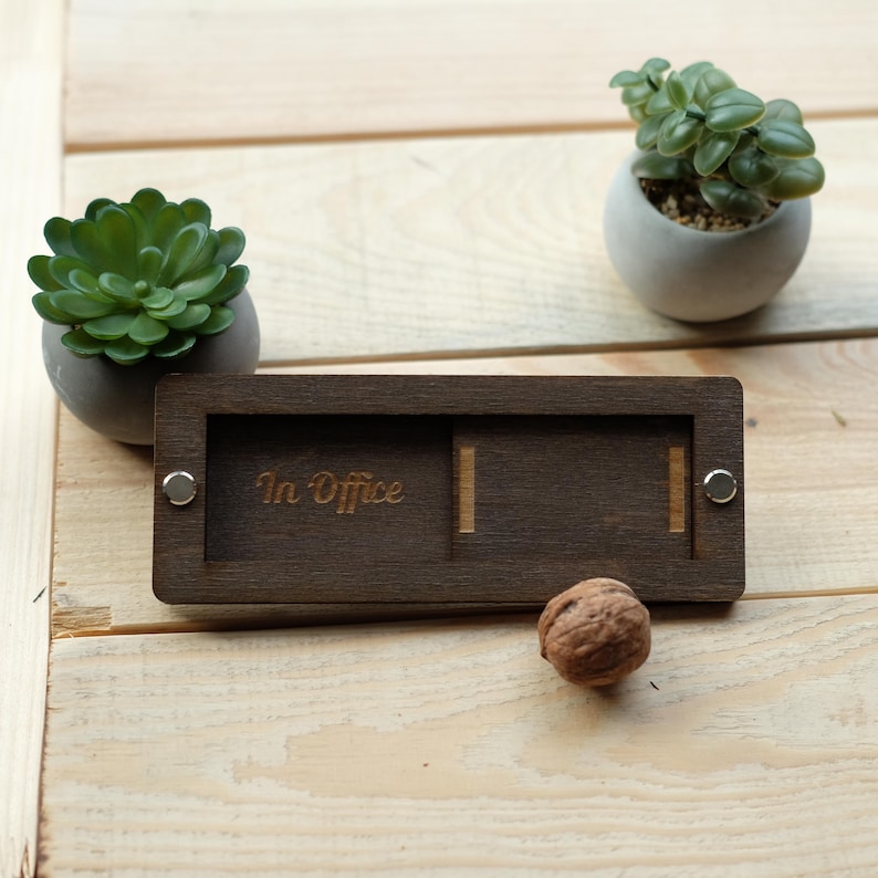 Wooden Office Door Sign, Work Status Sign, Home Office Decor, Please ...