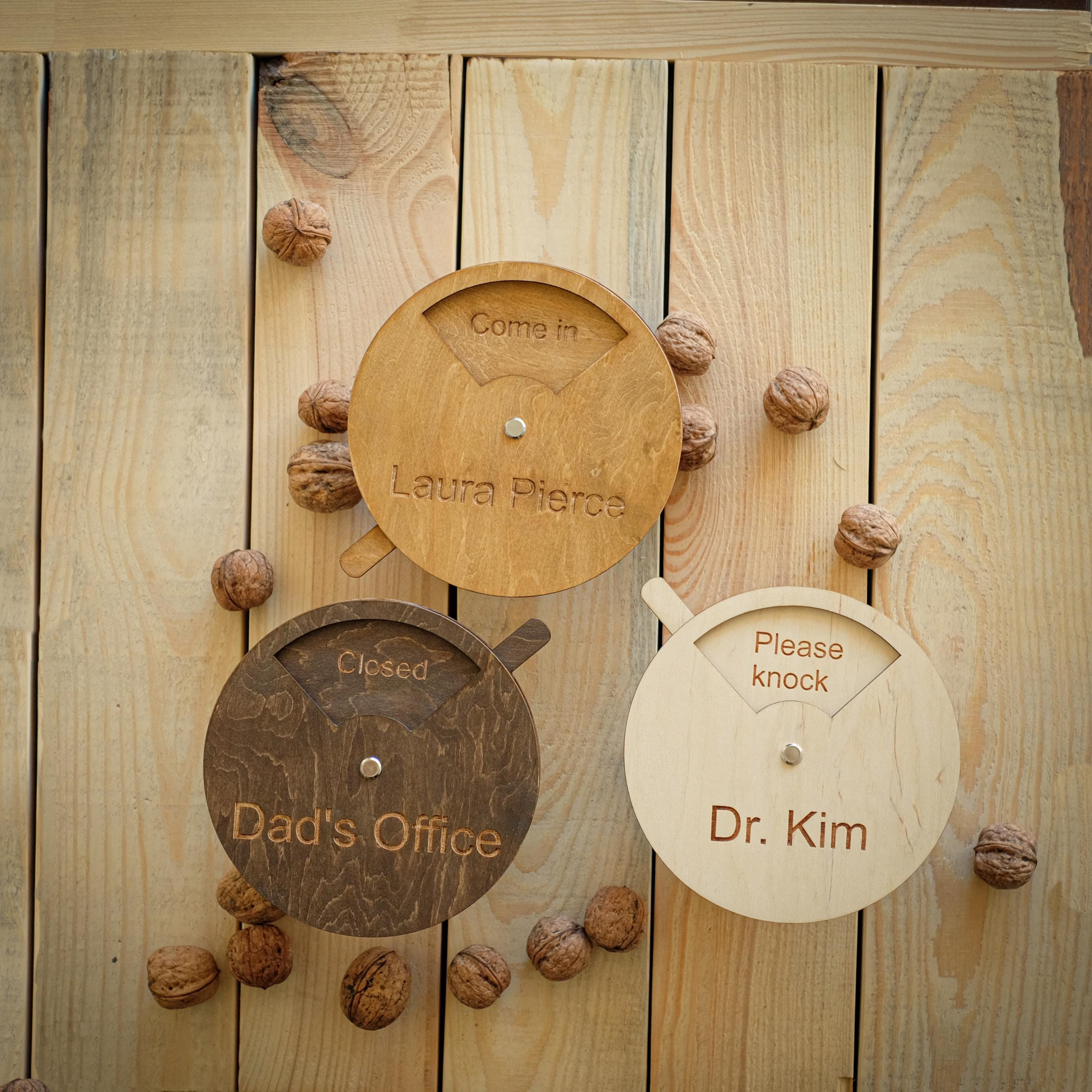 Out of Office Door Hanger, Office Door Status Signs, Privacy Work Sign ...