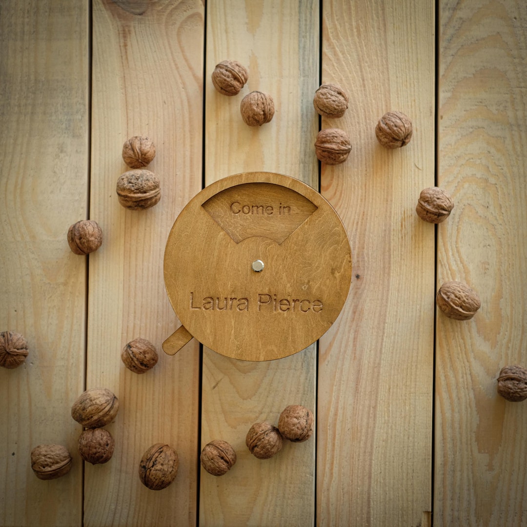 Office Sign With Rotating Status, Personalized Status Sign Spinner ...