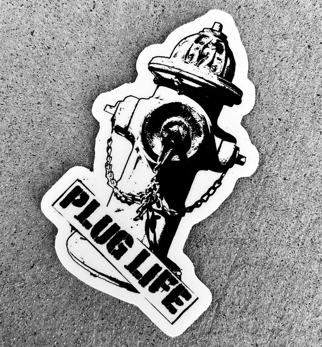 Plug Life Hydrant Sticker: Firefighter Helmet Decal - Etsy
