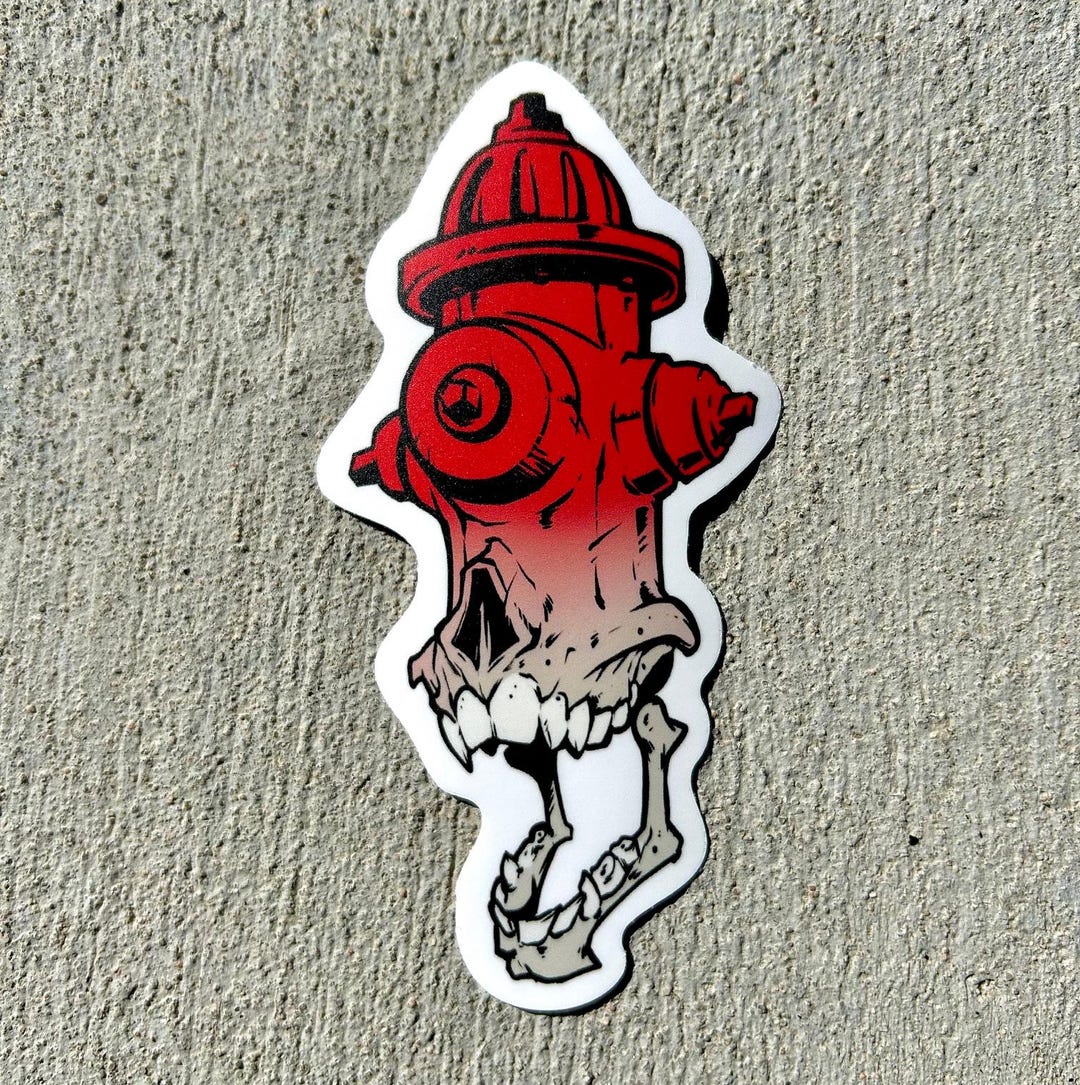 Hydrant Head-die Cut Sticker, Firefighter Stickers, Fire Rescue ...