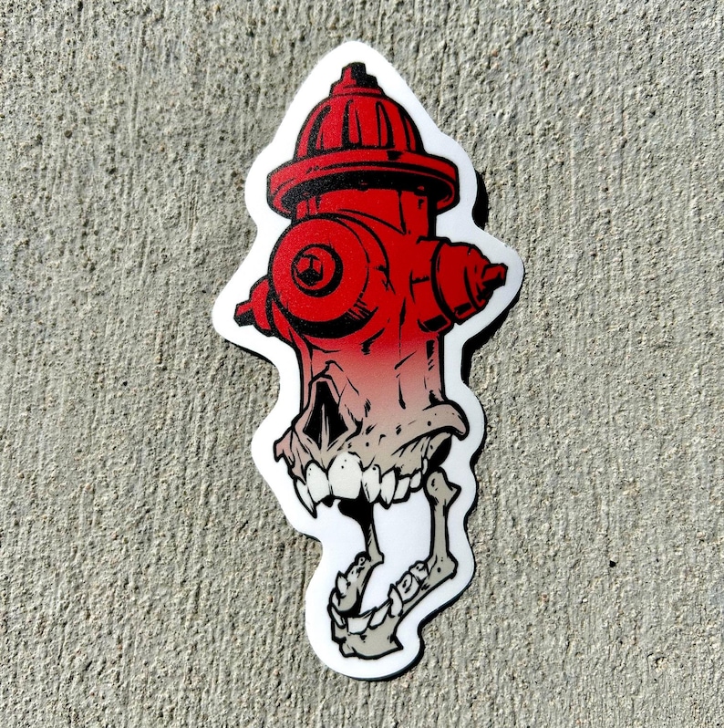 Hydrant Head-die Cut Sticker, Firefighter Stickers, Fire Rescue ...