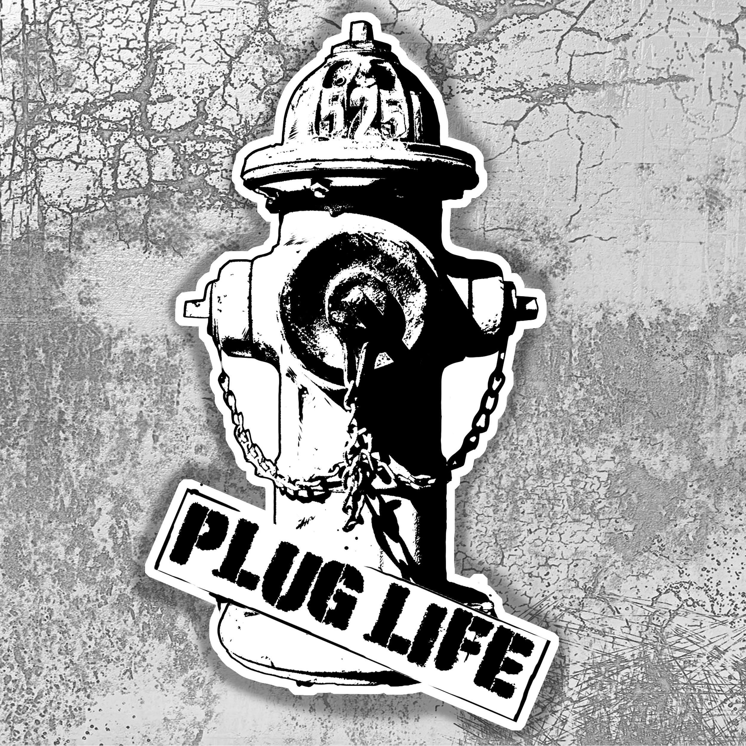 Plug Life Hydrant Sticker: Firefighter Helmet Decal - Etsy