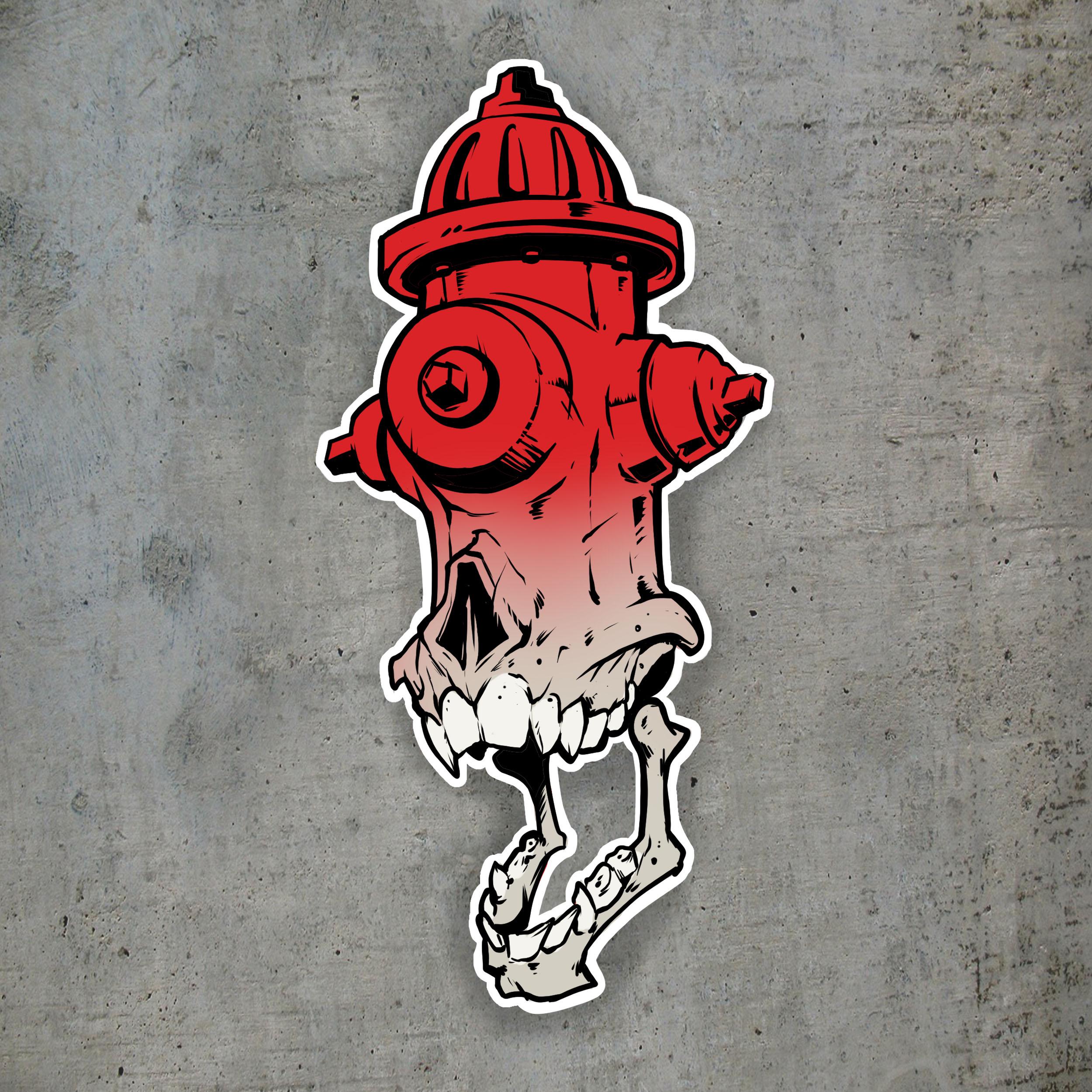 Hydrant Head-die Cut Sticker, Firefighter Stickers, Fire Rescue ...